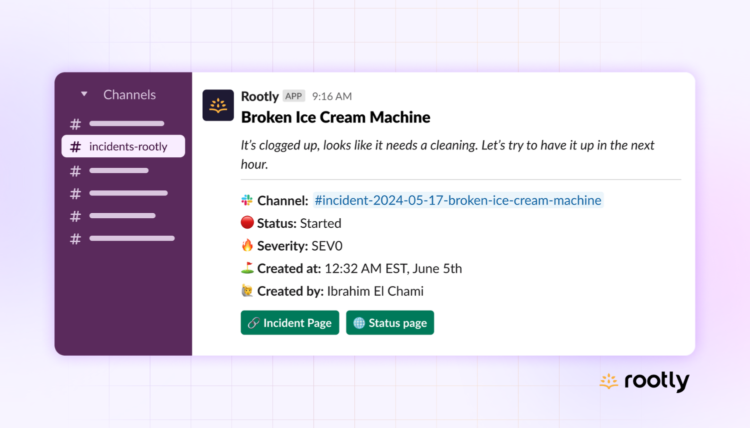 Rootly | 🧼 Redesigned Incident Announcement & Update Slack Blocks